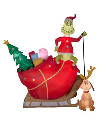 12 Ft Light-Up Grinch and Max Inflatable Decorations - The Grinch Who ...