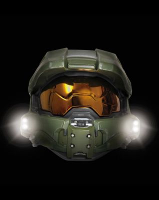 Kids Master Chief Light-Up Helmet Deluxe - Halo - Spirithalloween.com